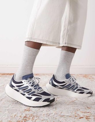 adidas Originals adidas - Adizero Aruku - Baskets - Argenté et bleu marine-Blanc
