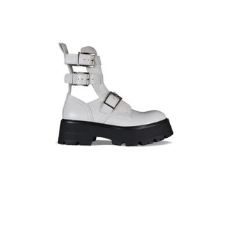Alexander McQueen Rave Buckle Boot - - Shoes - Damen - Wei&szlig; - 36 EU