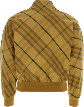Burberry Mens Embroidered Cotton Bomber Jacket Cedaripcheck Giubbini