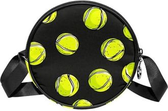 Generic Petit sac &agrave; bandouli&egrave;re Circle pour femme, petit sac &agrave; bandouli&egrave;re avec fermeture &eacute;clair, bretelles r&eacute;glables, sac &agrave; main rond d&eacute;contract&eacute; pour femmes