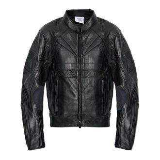 VETEMENTS Isolierte Lederjacke mit Logo - - Jackets - Damen - Schwarzk - XS