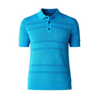 Dries Van Noten Mercy 3701 Polo - - Tops - Herren - Blau - L