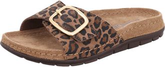 Rohde Pantolette ROHDE RODIGO-D, Damen, Gr. 37, leo, Leder, Schuhe Pantolette, Sommerschuh, Strandschuh mit Leo-Muster
