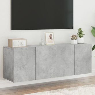 vidaXL vidaXL TV-Wandschr&auml;nke 2 Stk. Betongrau 60x30x41 cm