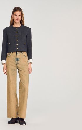 Sandro Veste de tailleur strassée