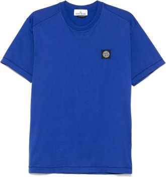 Stone Island Homme, Tops, Bleu, Taille: 2XL T-Shirt & Polo