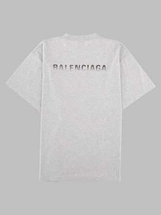 Balenciaga Logo-Printed T-Shirt - Gray
