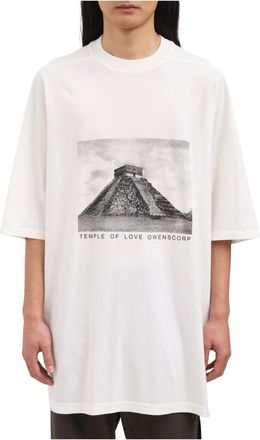 Rick Owens Homme, Tops, Blanc, Taille: M Jumbo SS T-Shirt