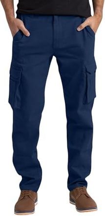 Generic Pantalon cargo pour homme, coupe ample, couleur unie, pantalon de cyclisme, coupe-vent, s&eacute;chage rapide, pantalon de randonn&eacute;e et dalpinisme, bleu mari