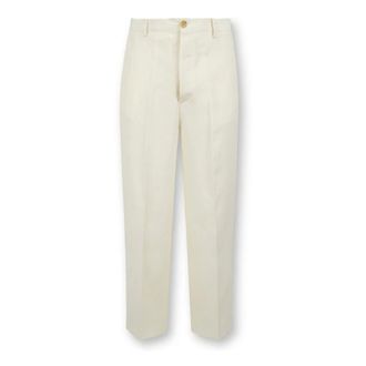 Laneus Homme, Pantalons, Beige, Taille: M Button Pantalons
