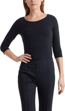 Marc Cain Langarmshirt Collection Essential Premium Damenmode Hauchzartes Longsleeve, elastisch