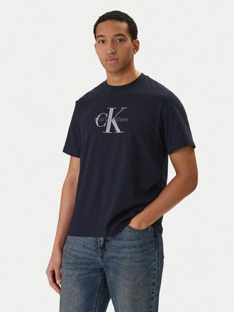 Calvin Klein Jeans T-Shirt Hero Monologo LV04RB862G Dunkelblau Regular Fit
