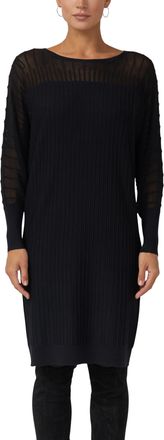 s.Oliver Black Label s.Oliver Black Label Damen 2172964 Feinstrickkleid Langarm, Grey/Black, 46