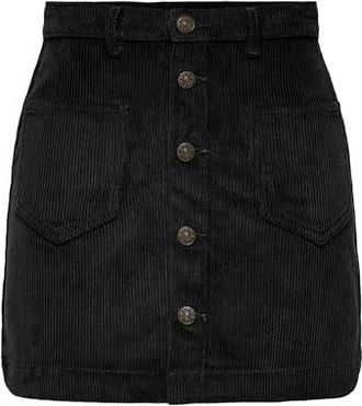 Only Only ONLAMAZING HW Cord Skirt PNT Noos Jupe, Noir, L Femme