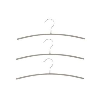 MSV Set mit 36 Kleiderbügeln aus kunststoffbeschichtetem Stahl, sehr robust und rutschfest, Gebogene Seiten, verformt Sich Nicht, alle Arten von Kleidung,