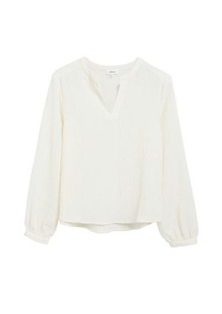 s.Oliver Langarmbluse Bluse Strukturierte Bluse