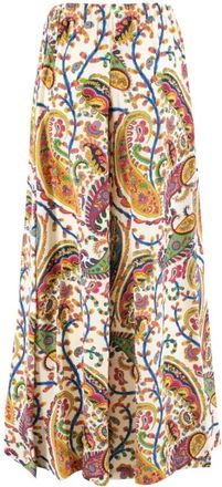 Etro Femme, Pantalons, Multicolore, Taille: 42 FR Pantalon &agrave; jambes larges