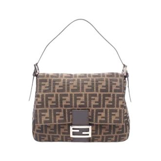 Fendi Pre-owned Zucca Mamma Baguette Sac bandouli&egrave;re en toile et cuir - Femme - Pre-owned - Brun - Taille: ONE Size