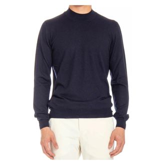 Barba Blauer Pullover aus Feiner Wolle - - Knitwear - Herren - Blau - XL