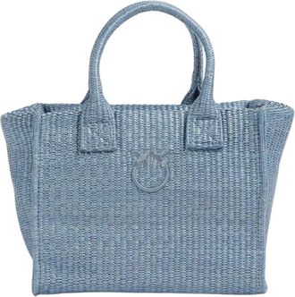 Pinko Pinko, Femme, Sacs, Bleu, Taille: ONE Size Beach Shopper Mini