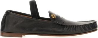 Versace Homme, Chaussures, Noir, Taille: 44 EU Guanto Leather Moccassins
