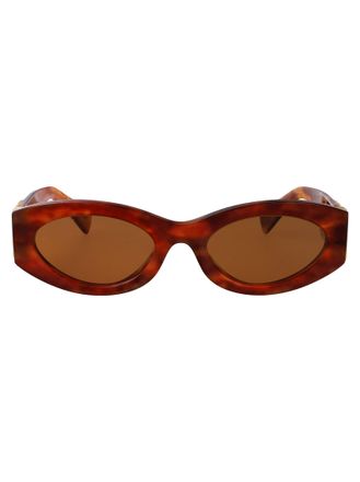 Miu Miu 0MU Havana Acetate Rectangular Sunglasses - Havana