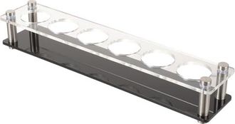 DOITOOL Plateau de service en acrylique pour verres à shot - Plateau de présentation en verre pour verres à shot - Support de verres à whisky