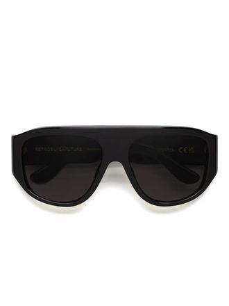 Retro Superfuture lunettes de soleil &agrave; monture g&eacute;om&eacute;trique - Noir