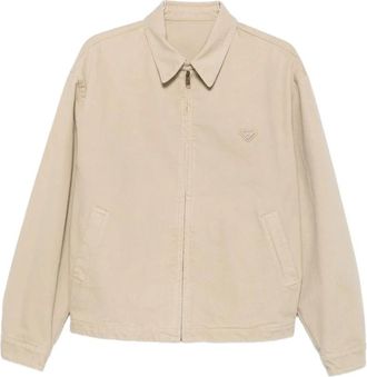 Prada Triangle Logo Jacke - - Jackets - Herren - Beige - L