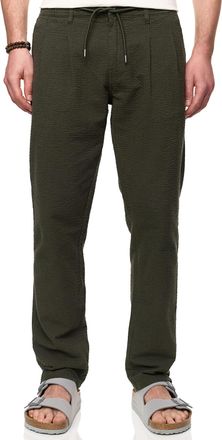 Indicode Herren INWebb Seersuckerhose aus Baumwolle | Herrenhose Freizeithose M&auml;nner Army, S