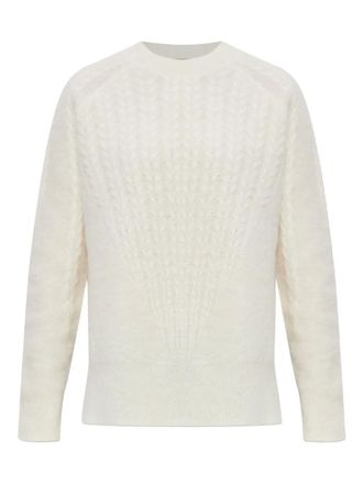 AllSaints pull Kit en maille torsad&eacute;e - Blanc