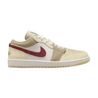 Nike Femme, Chaussures, Multicolore, Taille: 36 1/2 EU Baskets en Cuir Beige avec Bout Rond