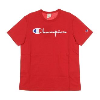 Champion Rotes Crewneck Tee f&uuml;r M&auml;nner - - Tops - Herren - Rot - XL