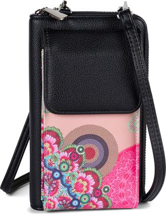 styleBREAKER Umh&auml;ngetasche Mini Bag Ethno Blumen Bl&uuml;ten - RFID Schutz