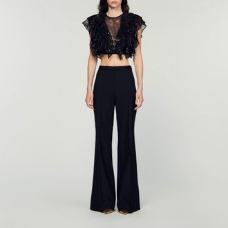 Sandro Top court &agrave; volants