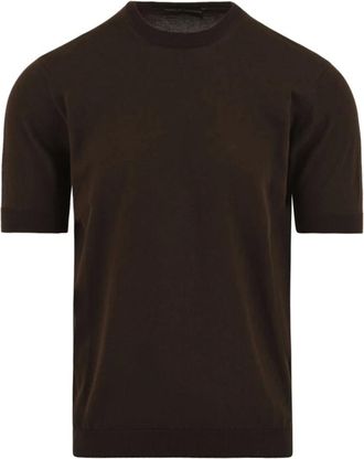 FILIPPO DE LAURENTIIS Homme, Pulls, Brun, Taille: XL T-Shirt Col Rond en Coton
