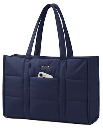 Lovevook Sac Cabas Femme, Puffer Sac a Main 15,6 Pouces Sacs Ordinateur Grand, Sac de Cours Sac Fourre Tout pour Les Cours Lycee Travail Universit&eacute; Affaires