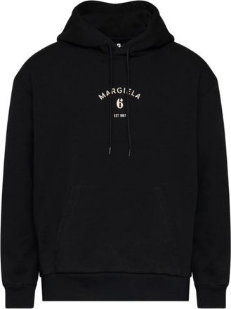 Maison Margiela Femme, Sweatshirts et sweats &agrave; capuche, Noir, Taille: 42 FR SweaT-shirt &agrave; capuche avec imprim&eacute; Mannequin