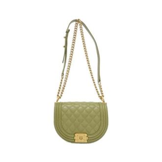 Chanel Pre-owned Sac bandouli&egrave;re en cuir Caviar Boy Chanel - Femme - Pre-owned - Vert - Taille: ONE Size