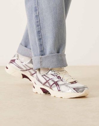 Asics Gel-1130 - Baskets - Cr&egrave;me et violet Beniimo-Blanc