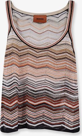 Missoni Viscose tank top with laminated chevron pattern - MISSONI - gender_Woman