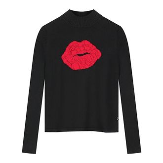 Fab By Fabienne Chapot Courtney Lips Pullover - - Knitwear - Damen - Schwarzk - M