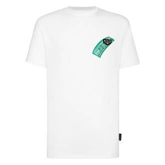 Philipp Plein Homme, Tops, Blanc, Taille: 3XL T-shirt Col Rond MC Ours en Peluche