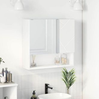 vidaXL Armoire Miroir Blanc 59 x 17 x 55 cm Bois ding&eacute;nierie vidaXL