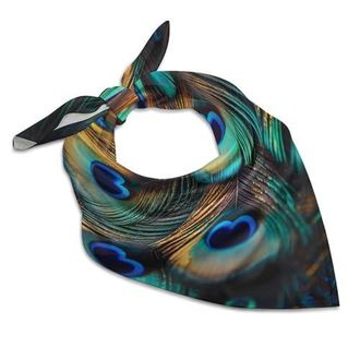Generic Foulard carré en soie légère et ethnique pour cheveux respirant Cadeau pour homme et femme, multicolore, 60x60cm