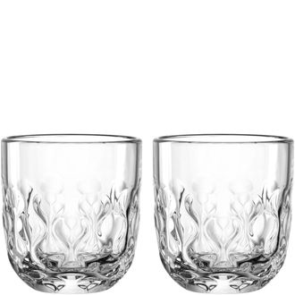 Leonardo GOCCE Kaffeeglas - 6 St&uuml;ck - 6 Kaffeebecher - Cappuccinoglas f&uuml;r Siebtr&auml;ger - Sp&uuml;lmaschinengeeignet - Tropfenstruktur - Transparent - Klares Design - 