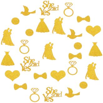 Artibetter Hochzeitskonfetti Papier Gold Romantisches Tischkonfetti für Hochzeitstische und Partys Vielseitig Kombinierbares Dekorationskonfetti für Valentinstag