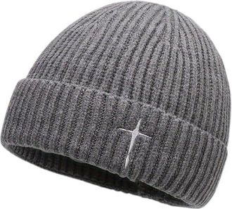 Generic Bonnet Femme Hiver Bonnet Femme Chapeau Femme Hiver Confortable Classique - Oversize &Eacute;pais Brod&eacute; Hiver, Coupe Ample Respirante, Id&eacute;al pour Look Boho O