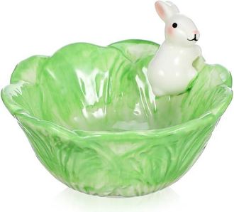 Yardwe Bol Enfant C&eacute;ramique 5.9 Pouces Avec D&eacute;cor Lapin Vaisselle Animale Dessin Anim&eacute; Anti-D&eacute;rapante Bol Id&eacute;al Pour Salades Fruits Et Desserts En Famille