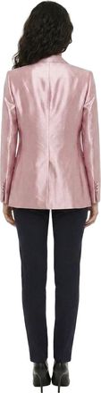 Dolce & Gabbana Womens Pink Silk Blazer Clothing